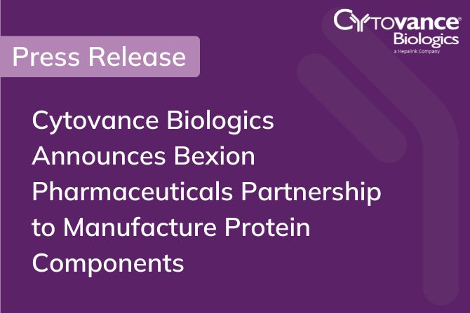 Cytovance® Biologics, Inc. announces Bexion Pharmaceuticals Inc ...